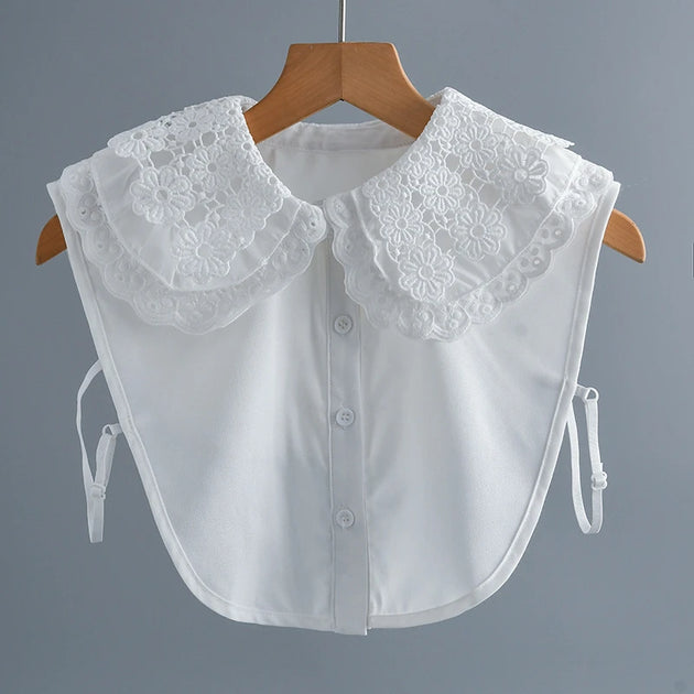 Dickie/Faux Collar - Layered White Lace Collar – Seasons of Westport